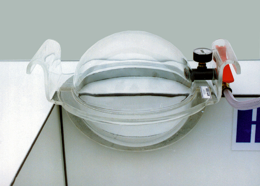 BAK vacuum testing dome – Polyweld Machinery Pty Ltd